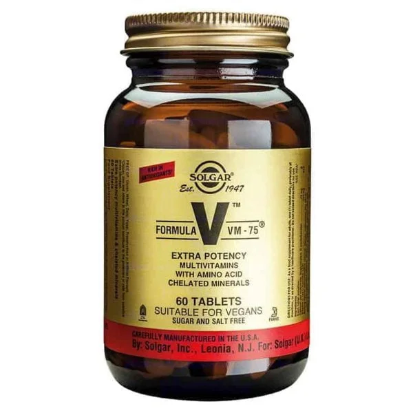 Solgar, VM-75, Formulação Mineral Multivitamínica, 30 ou 60 Comprimidos ...