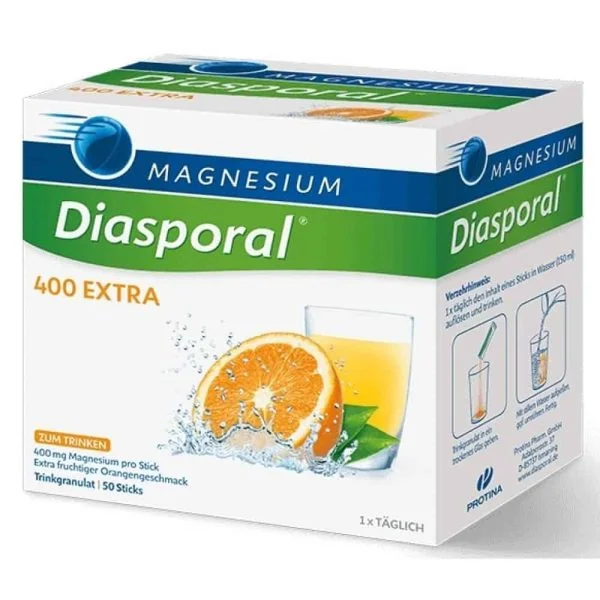 Magnesium Diasporal 400mg EXTRA Granulate For Drinks 20 or 50 Bags ...