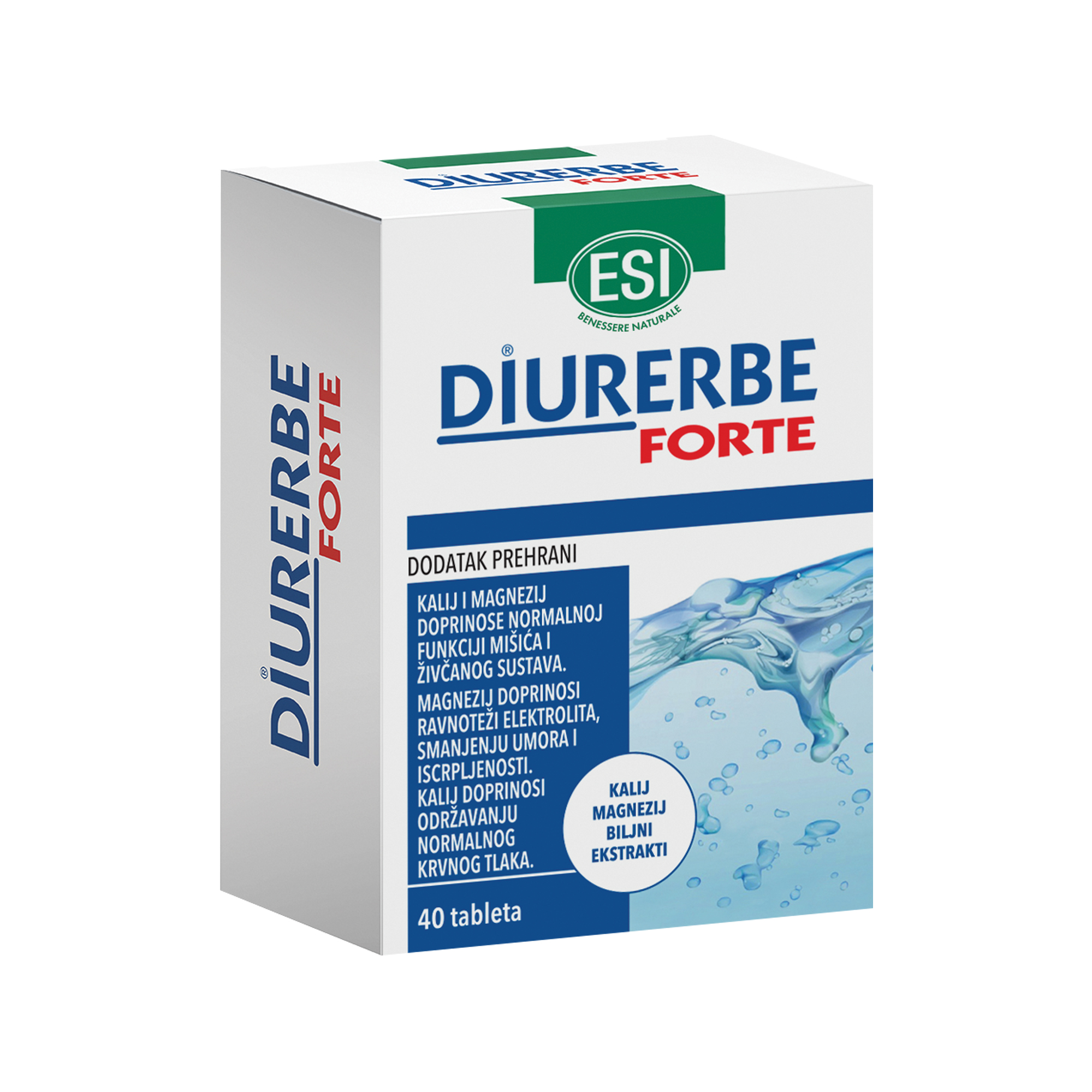 Esi, Diurerbe Forte, 40 Tablets, Liquid Excretion During Reduction ...