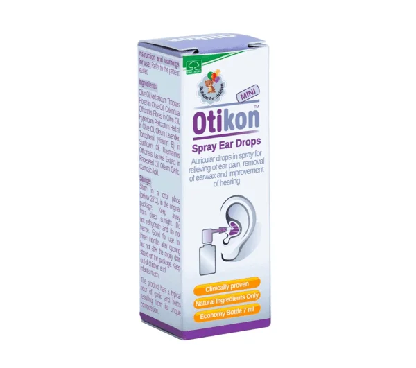 Otikon Mini, Spray Ear Drops, 7ml, Pain Relief, Earwax Removal | apotekos