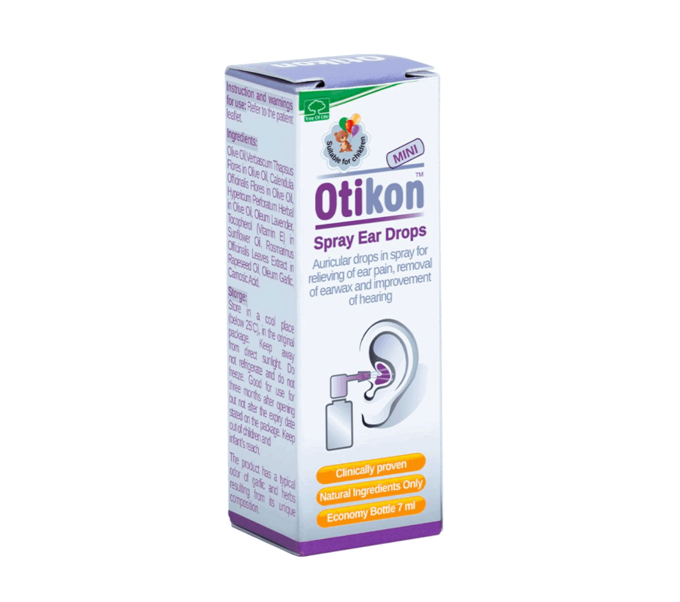 Otikon Mini, Spray Ear Drops, 7ml, Pain Relief, Earwax Removal ...