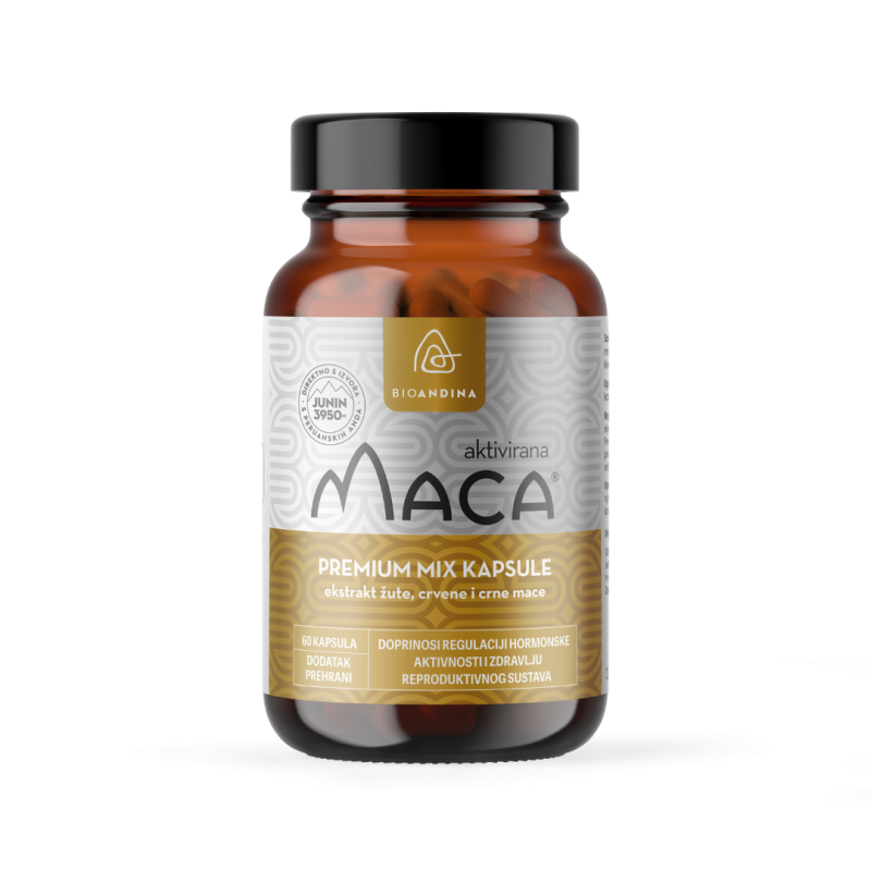 Bioandina, Premium Mix Red, Yellow and Black Maca, 3500mg, 60 Capsules ...